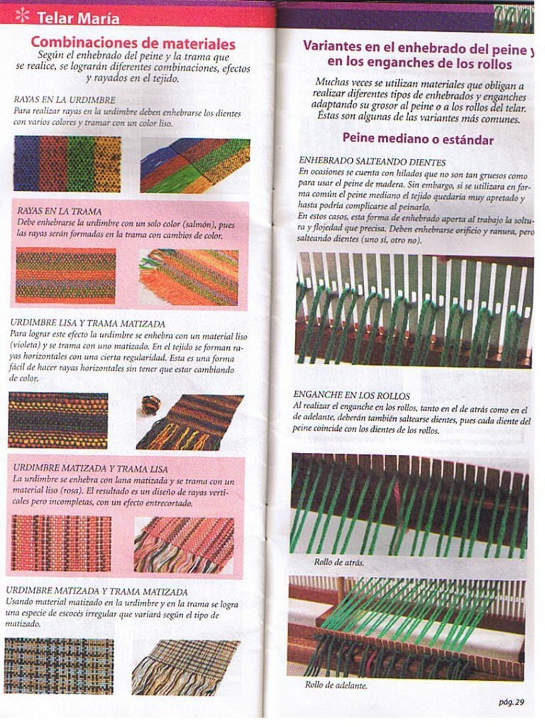 Telar María o Telar de Peine - Blog de Artesanias